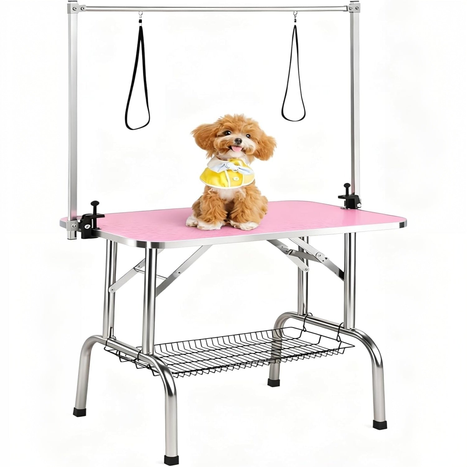 Garvee Heavy-Duty Adjustable Dog Grooming Table with Arm, Safety Noose ...