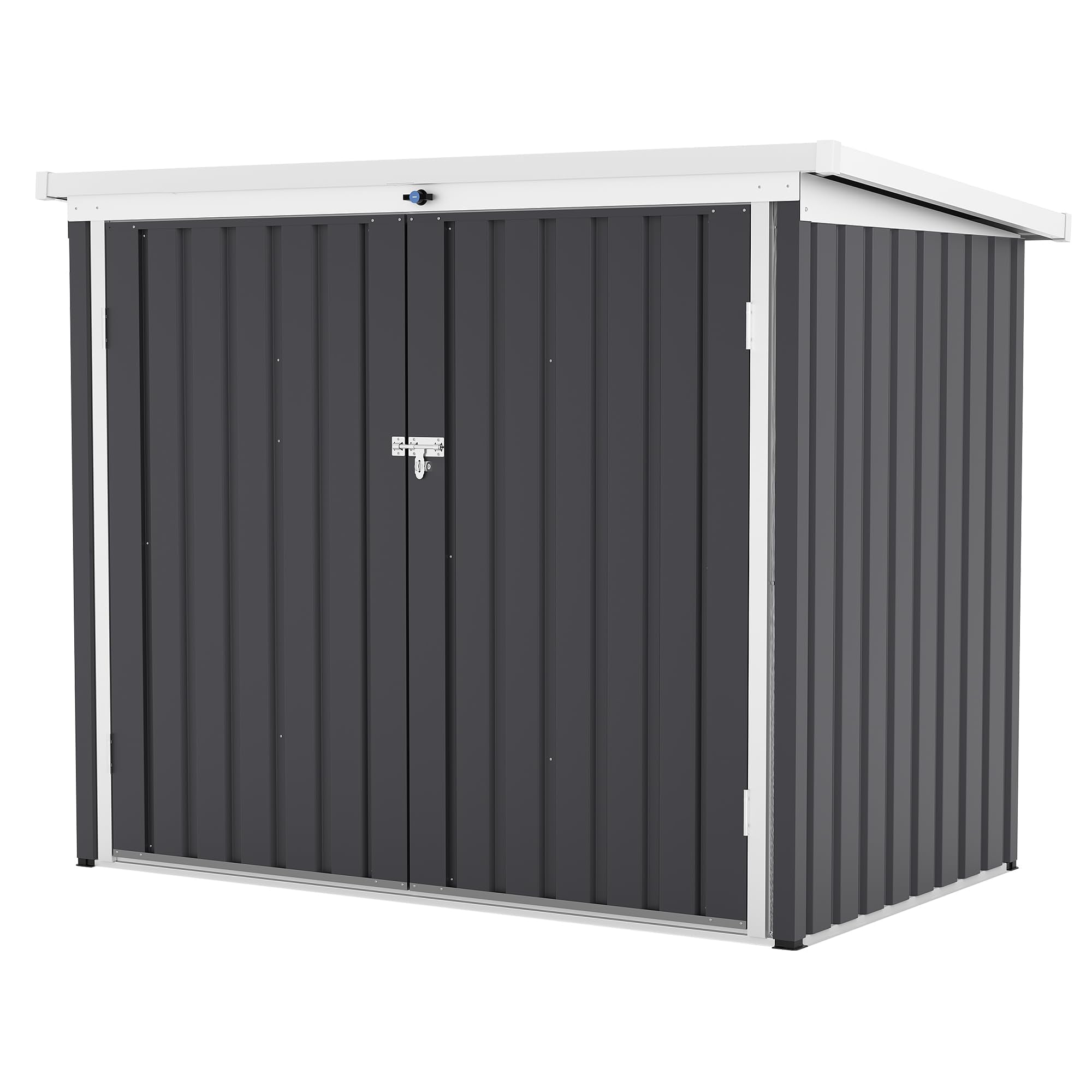 Garvee Metal Garbage Enclosure with Front Double Doors and Top Opening