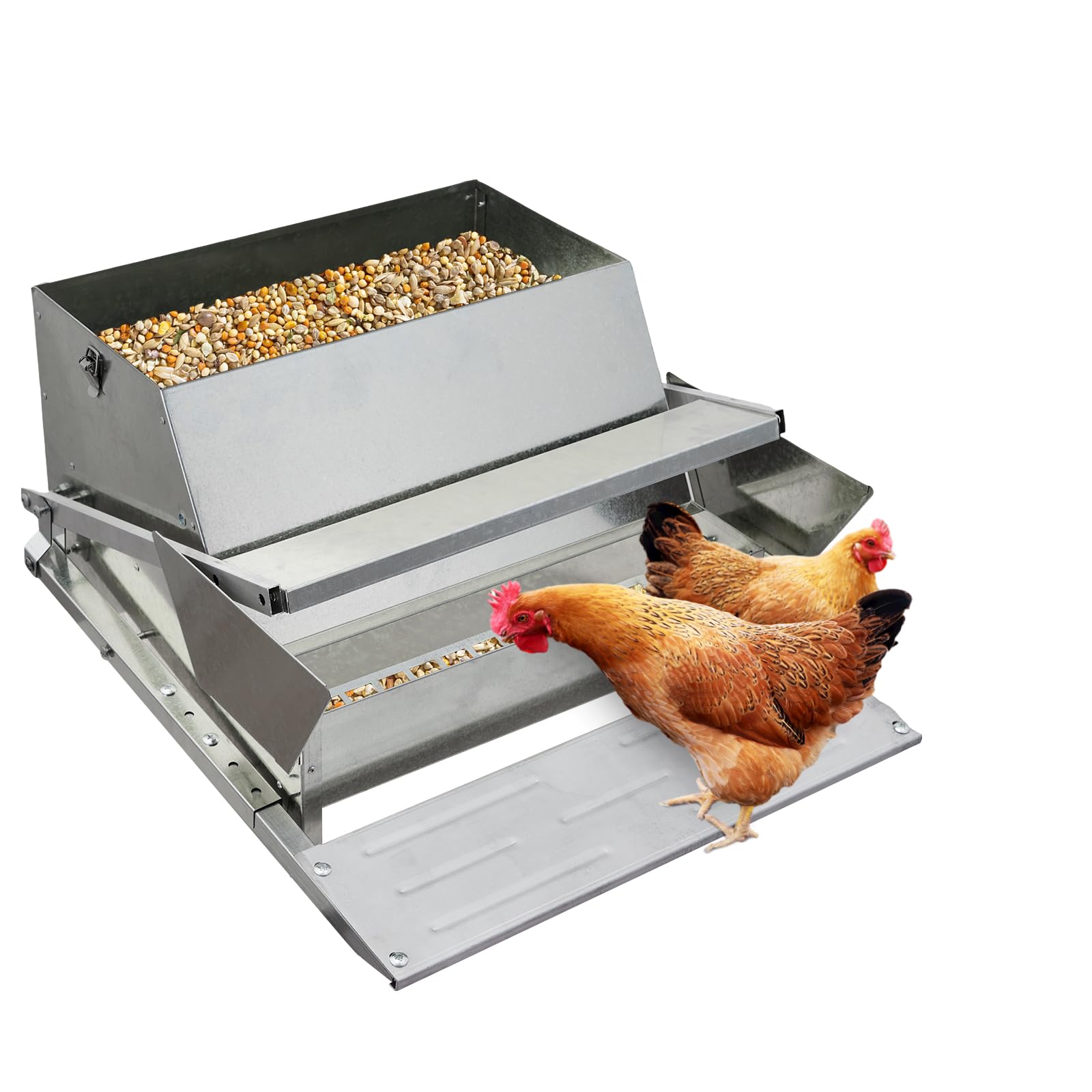GARVEE 27LBs Automatic Treadle Chicken Feeder - Smart Feeding Solution