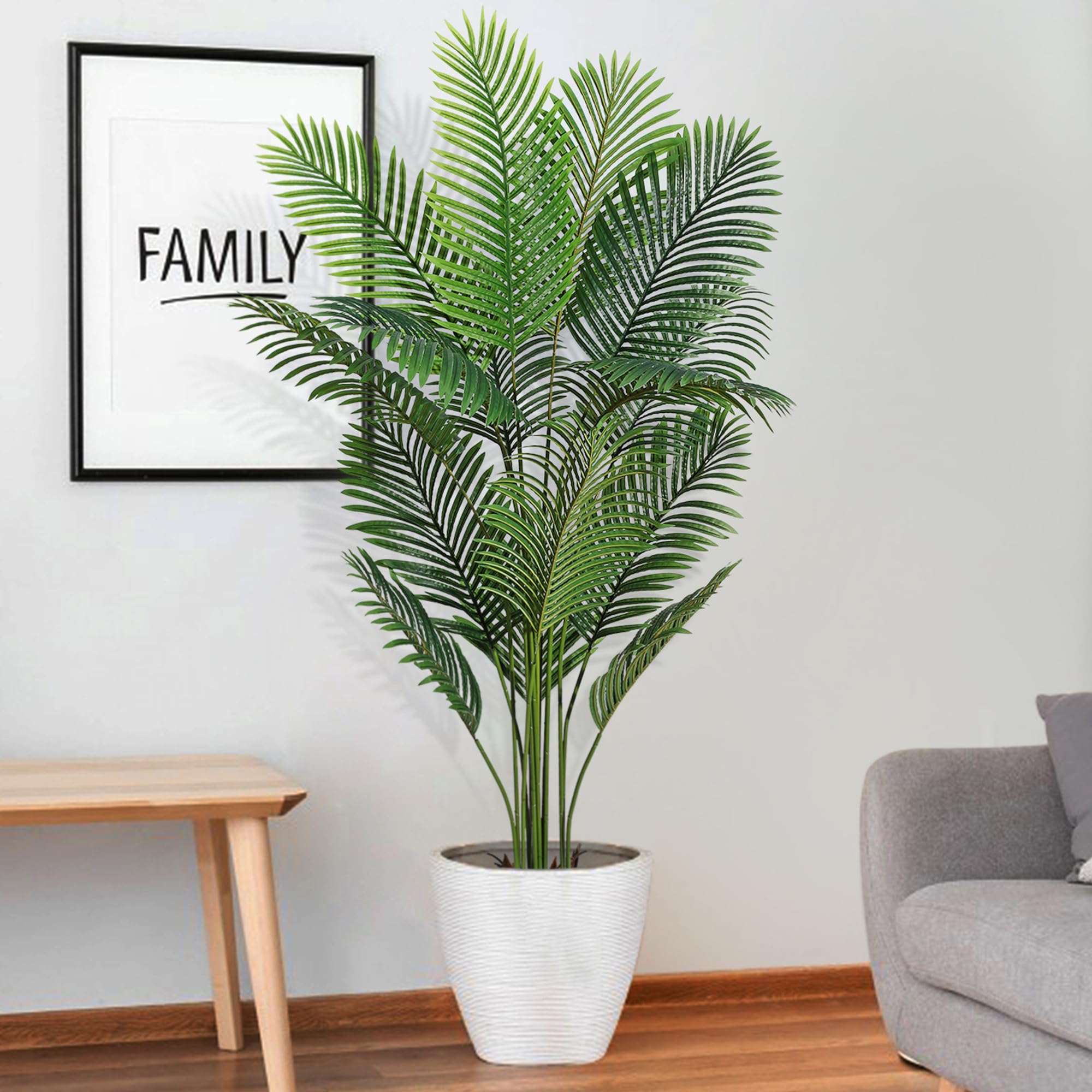 Garvee Artificial Areca Palm Plant 5.5FT Faux Palm Tree In Pot Tropica