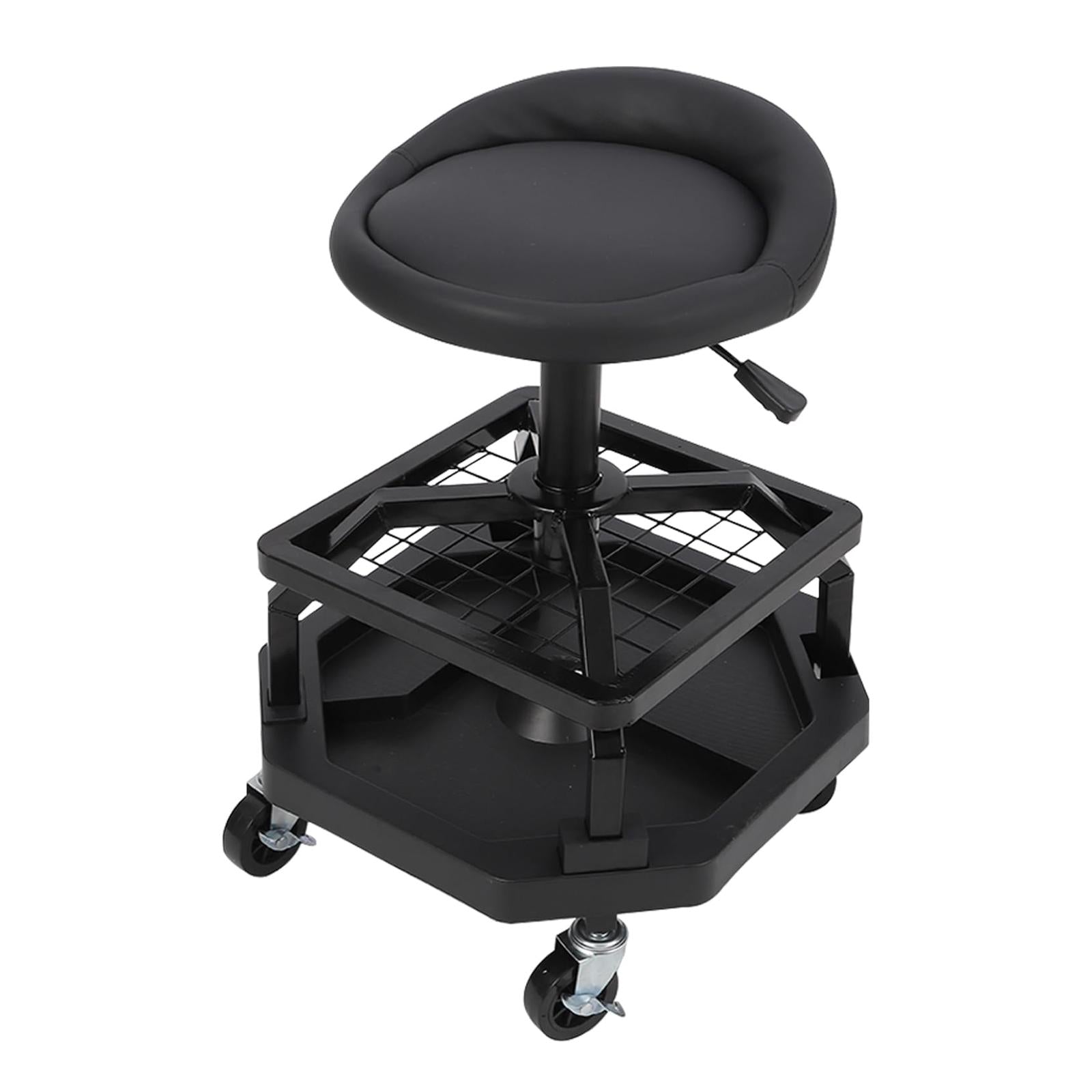 Garvee 330LBS Rolling Shop Stool Heavy-Duty Mechanic Stool With Caster